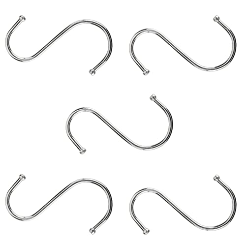 Aicosineg Hooks, Metal S Hooks 2.17" x 2.36"(L x W), S Shaped Hook Hangers for Kitchen, Bathroom Bedroom Storage Room Office Outdoor Mult