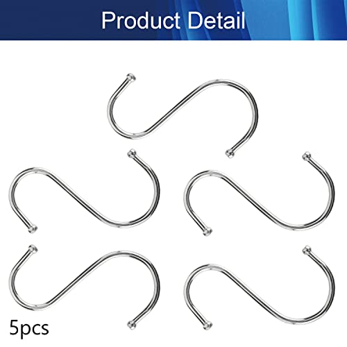 Aicosineg Hooks, Metal S Hooks 2.17" x 2.36"(L x W), S Shaped Hook Hangers for Kitchen, Bathroom Bedroom Storage Room Office Outdoor Mult