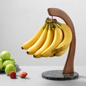 everous Banana Holder, Marble Stand with Stainless Steel Hook