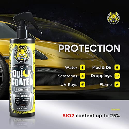 WEICA Ceramic Coating Car Wax Spray - SiO2 Quick Fortify Coat Polish Waterless,Deep Mirror Shine - Vehicle Auto Paint Surfaces Detail Protection&High Gloss Anti-Scratch| Long Last&Easy to Use,9.1 oz