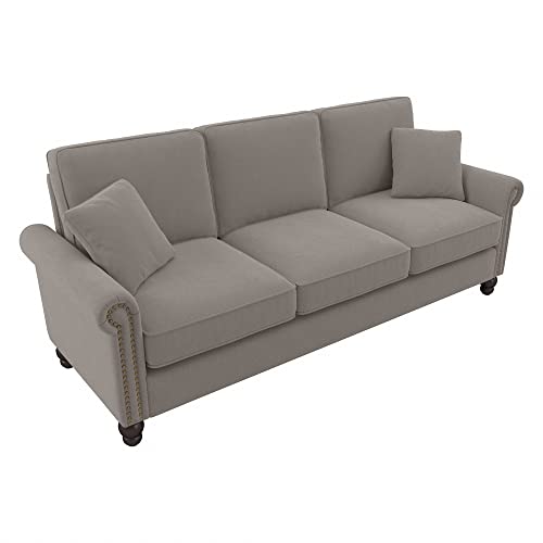 Bush Furniture Coventry Sofa, 85W, Charcoal Gray Herringbone Fabric