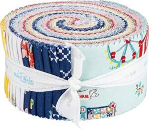 tasha noel quilt fair rolie polie 40 2.5-inch strips jelly roll riley blake designs rp-11350-40