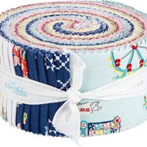 Tasha Noel Quilt Fair Rolie Polie 40 2.5-inch Strips Jelly Roll Riley Blake Designs RP-11350-40