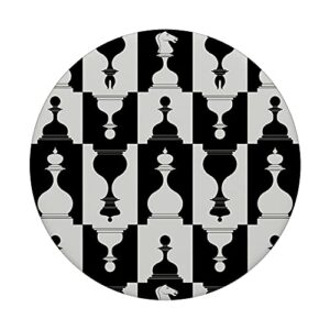 Chess Themed Pattern Chess Player PopSockets Swappable PopGrip