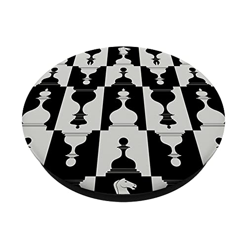 Chess Themed Pattern Chess Player PopSockets Swappable PopGrip