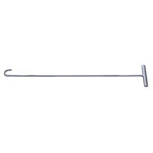 united pacific 31-inch heavy-duty chrome plated 5th wheel pin puller, solid steel rod w/5in wide handle - 31" - j-hook - pack of 10