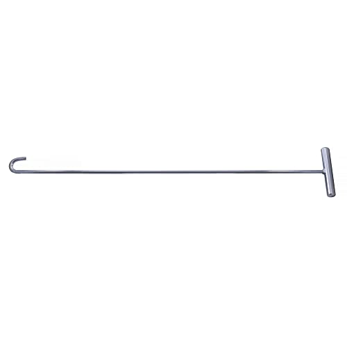 United Pacific 31-inch Heavy-Duty Chrome Plated 5th Wheel Pin Puller, Solid Steel Rod w/5in Wide Handle - 31" - J-Hook - Pack of 10