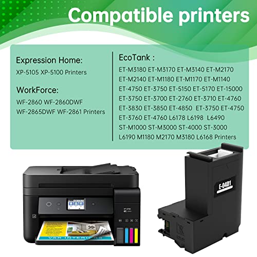 EXCERCUS 2X T04D1 Ink Maintenance Box Remanufactured for Expression ET-3700 XP-5100 ET-4760 ET-3750 ET-4750 ET-2760 ET-3760 ET-3710 ET-5150 ET-15000 ET-M3170 M1170 M2170 Workforce WF-2860 Printer