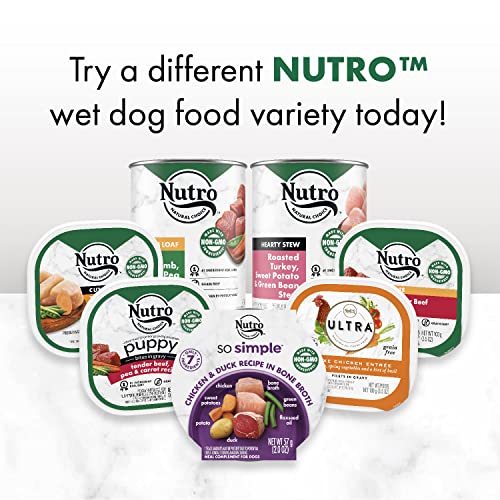 Nutro So Simple Meal Complement Wet Dog Food Chicken Recipe in Bone Broth, 2 oz. Tubs, Pack of 10