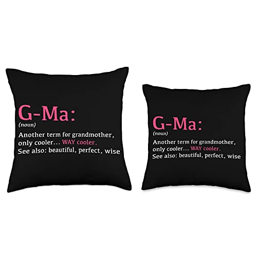 Gifts For G-Ma G-Ma: Funny Definition Noun-Another Term Throw Pillow, 18x18, Multicolor