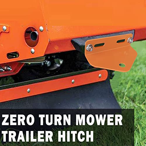 EilxMag Universal Heavy Duty Zero Turn Mower Trailer Hitch - 3/4'' Trailer Hitch Mount - 3/16 Inch Thick and Rugged Steel with 2 Nuts and Bolts