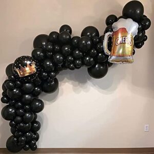 DUILE 135PCS Matte Black Balloon Arch Garland Kit Black Balloons Different Size for Party Decorations Wedding Graduation Mens Birthday Party Anniversary Gender Reveal Shower Decor