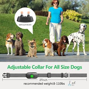 Dog Shock Collar,IPX7 Waterproof Dog Training Collar with 3Safe Training Modes,Beep,Vibration and Adjustable 0-16 Shock Levels,PORUIS Rechargeable Dog E-Collar for 8-120lb Dogs with 1640ft Remote