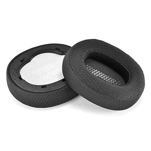 Live 650 BTNC Ear Cushion Fabric and Memory Foam Ear Pads Replacement Compatible with JBL E65 E65BTNC / Duet NC/Live 650BTNC Live 660 BTNC Headphones (Black Fabric)