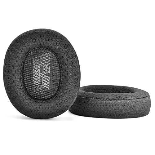 Live 650 BTNC Ear Cushion Fabric and Memory Foam Ear Pads Replacement Compatible with JBL E65 E65BTNC / Duet NC/Live 650BTNC Live 660 BTNC Headphones (Black Fabric)