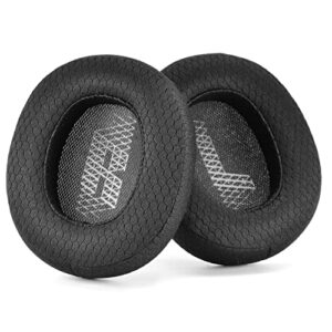 Live 650 BTNC Ear Cushion Fabric and Memory Foam Ear Pads Replacement Compatible with JBL E65 E65BTNC / Duet NC/Live 650BTNC Live 660 BTNC Headphones (Black Fabric)