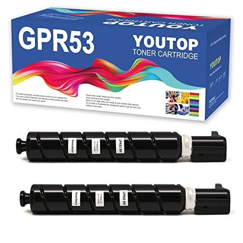 YOUTOP Remanufactured 2 Pack GPR-53 GPR53 Black Toner Cartridge Replacement for ImageRunner Advance C3325,C3325i, C3330,C3330,C3525,C3525i, C3530,C3530i,DX C3730i DX C3730i Printer(8525B003)