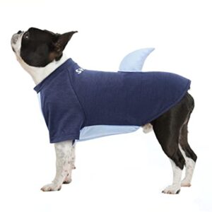 cyeollo Dog Costumes Shark T Shirts Costume for Small Dogs Funny Clothes Breathable Soft T Shirts with Sleeves Dog Apparel