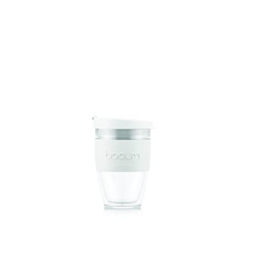 Bodum JOYCUP 11889-913S Double-Walled Travel Mug with Screw Lid 0.25 L Plastic, Off White