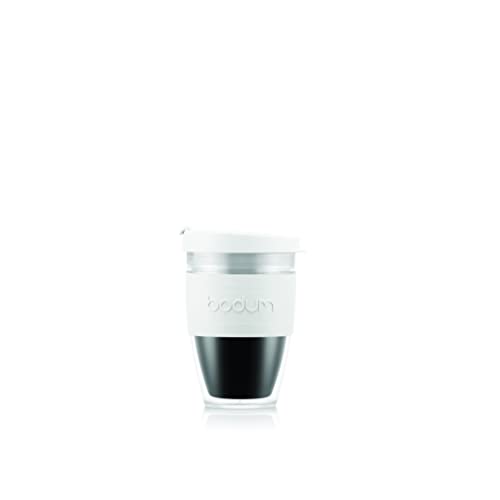 Bodum JOYCUP 11889-913S Double-Walled Travel Mug with Screw Lid 0.25 L Plastic, Off White