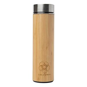 leela quantum water bottle, vacuum seal leak-proof lid, cold or hot liquids - 750ml, handmade & allergen-free, refined with quantum energy, great for travel & hiking