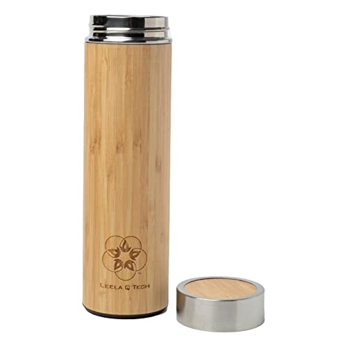 Leela Quantum Water Bottle, Vacuum Seal Leak-proof Lid, Cold or Hot Liquids - 750ml, handmade & allergen-free, refined with quantum energy, Great for travel & hiking