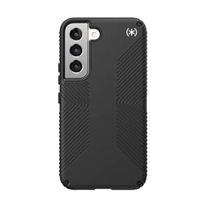 Speck Black Samsung Galaxy S22 Case - Drop Protection, Extra Grip, Scratch Resistant & Shock-Absorbent Case for Galaxy S22 Phones - Slim Design Grip Protection - Grip Case Presidio2