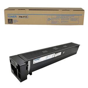 jdmoffice tn711 tn712 toner cartridge for konica minolta tn711k tn712k toner for bizhub c754 c654 754e 654e black toner page yeld 40000 (1 pack), tn711 for c754 c654