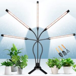 grow lights for indoor plants, dicceao 150w leds grow light for seed starting with full spectrum, 3/9/12h timer, 10 dimmable levels, 3 switch modes