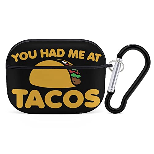 Sedoied You Had Me at Taco All Over Printed Case for AirPods Pro Cover Earbuds Headset Storage Bag Protective Cute, black, One Size (Sedoied)