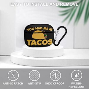 Sedoied You Had Me at Taco All Over Printed Case for AirPods Pro Cover Earbuds Headset Storage Bag Protective Cute, black, One Size (Sedoied)