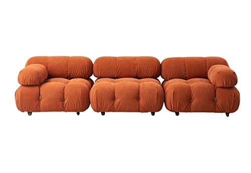 Creative Co-Op Mimosa Modular Bread Sofas, Rust