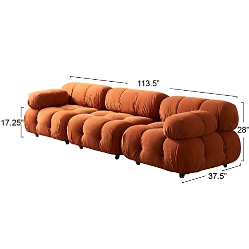 Creative Co-Op Mimosa Modular Bread Sofas, Rust