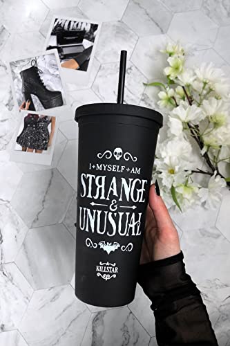 Killstar Strange Unusual Cold Brew Iced Coffee Tea Travel Mug Cup