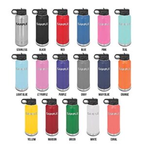 Anarchy Symbol Laser Engraved Water Bottle Customizable Polar Camel Stainless Steel with Straw - occupy logo Purple 32 oz