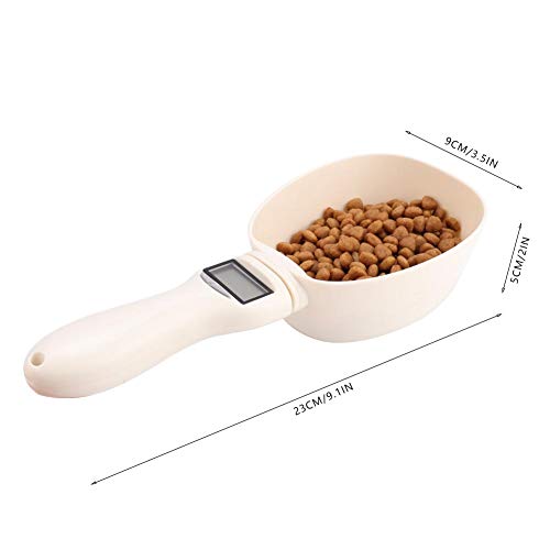 Electronic Measuring Spoon, Accurate Food Scales Kitchen Spoons, Pet Food Measuring Scoop with LCD Display, Multi-Function Digital Spoon Scale Weigh Up 1-500g, Support Unit g/ml/Cup/fl'oz