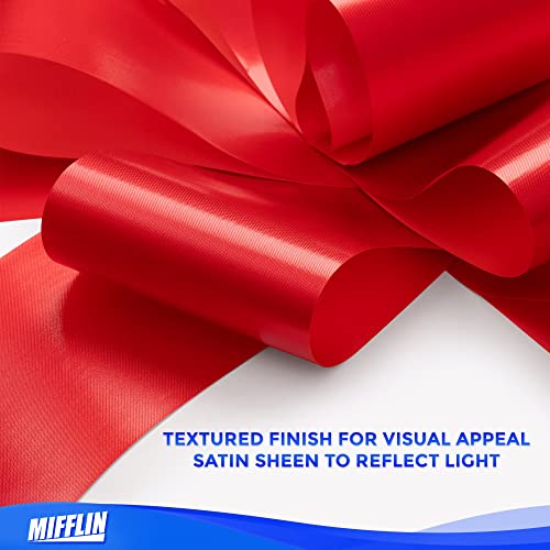 Mifflin-USA Preassembled Extra Large Bow (Matte Red, 23 inch), Giant Ready-to-Use Bow for Car, Huge Car Bow, Big Red Bow, Bow for Gifts, Christmas Bow, Gift Wrapping, Big Gift Bow for Car Decor