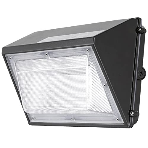 ZJOJO 120W LED Wall Pack Light with Dusk-to-Dawn Photocel, 5000K 14400LM Commerical Security Lighting, 800W-1000W HPS/HID Equiv. 120V Outdoor Lighting Fixtures, IP65 Waterproof Area Lights, ETL Listed