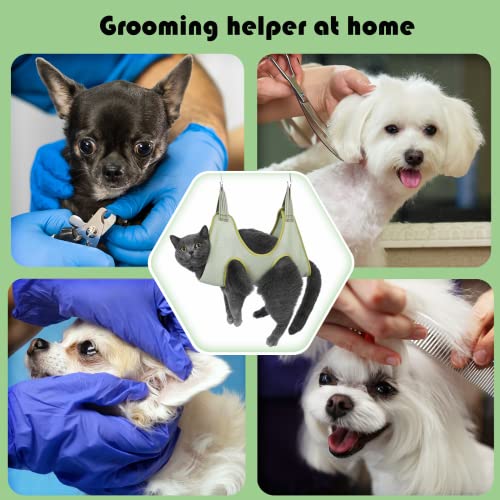 Guzekier Dog Grooming Hammock Harness for Small Dogs and Cats, Groming tabel for Dog, Dog Grooming Sling, Pet Grooming Supplies Kit with Nail Clippers/Trimmer, Nail File,