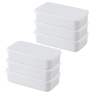 stackable fridge storage container,set of 6 pack mini plastic food storage containers,fridge and freezer storage trays to store fruits, vegetables, meat and more