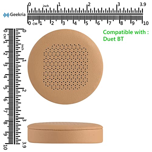 Geekria QuickFit Replacement Ear Pads for JBL Duet BT, Duet Bluetooth Wireless On-Ear Headphones Ear Cushions, Headset Earpads, Ear Cups Cover Repair Parts (Khaki)