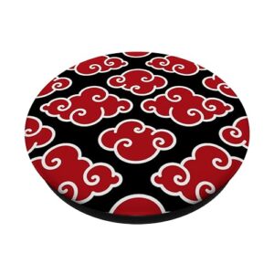 Red Tradition Oriental Cloud Japanese Chinese Pattern PopSockets Standard PopGrip