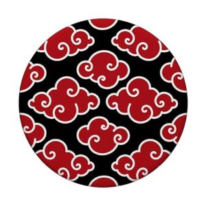 Red Tradition Oriental Cloud Japanese Chinese Pattern PopSockets Standard PopGrip