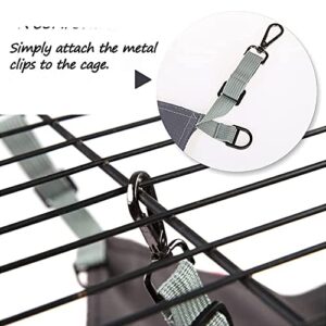 HOMEYA Small Animal Guinea-Pig Hanging Hammocks Bed Pet Cage Hammock for Ferret Cat Rat Chinchilla Hamster Cavy Degu Gerbil Rabbit Playing Cozy Activity Fun Toy (Guinea-Pig Size Grey)