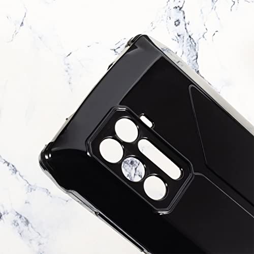 Ikiiqii Cover for Samsung Galaxy A13 5G case Shell Soft Silicone Black Phone Protective Cases TPU + 9H Hardness HD Tempered Glass Screen Protector Film Protection - Romantic Balloon