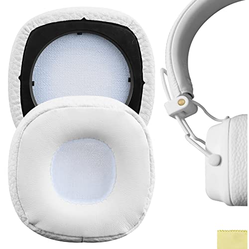 Geekria QuickFit Replacement Ear Pads for Marshall Major III Wired, Major III Bluetooth Wireless, MID ANC Headphones Ear Cushions, Headset Earpads, Ear Cups Cover Repair Parts (White)