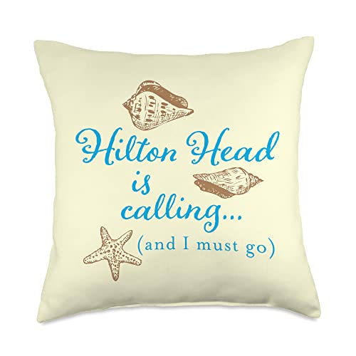 Hilton Head Island SC Resort and Beach Gear Hilton Head Island South Carolina Throw Pillow, 18x18, Multicolor