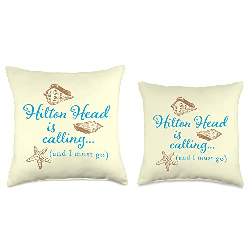 Hilton Head Island SC Resort and Beach Gear Hilton Head Island South Carolina Throw Pillow, 18x18, Multicolor