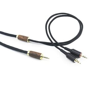 NewFantasia 2.5mm Trrs Balanced Male 6N OCC Copper Silver Plated Cord 2.5mm Balanced Cable Compatible with Sony MDR-Z7, MDR-Z7M2, MDR-Z1R Headphone Walnut Wood Shell