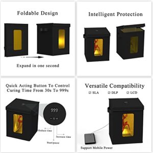 Resin Curing Station - Resin UV Light Foldable Curing Box for LCD | DLP | SLA 405nm Resin 3D Printed Models Curing Box with Light Driven Turntable